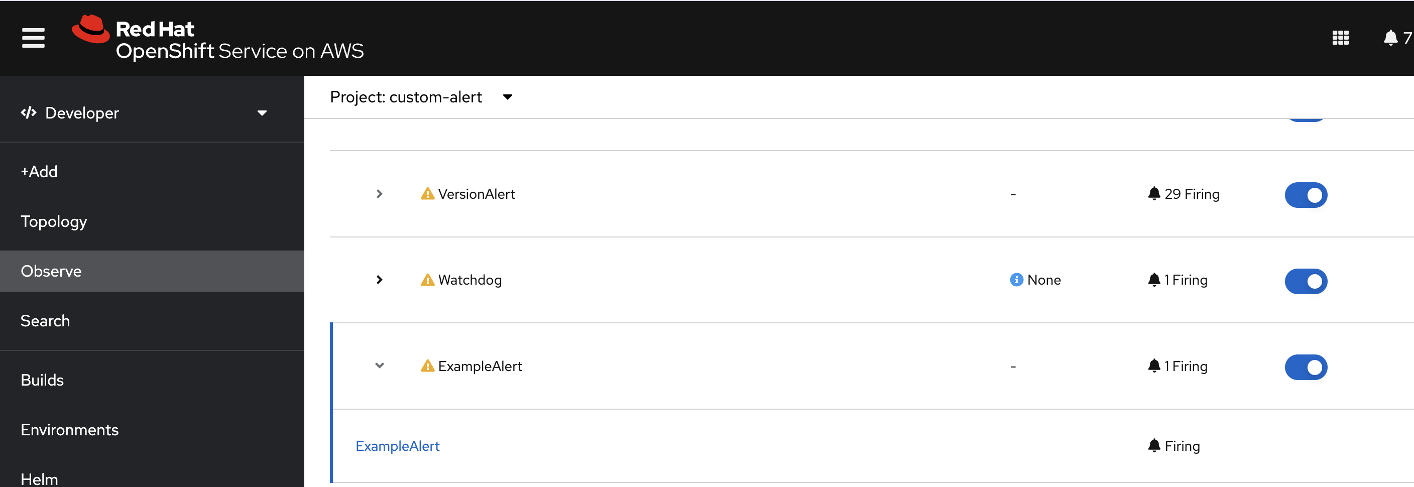 Setting Up Custom Alerts in OpenShift ROSA 4.11+ - Red Hat Customer Portal