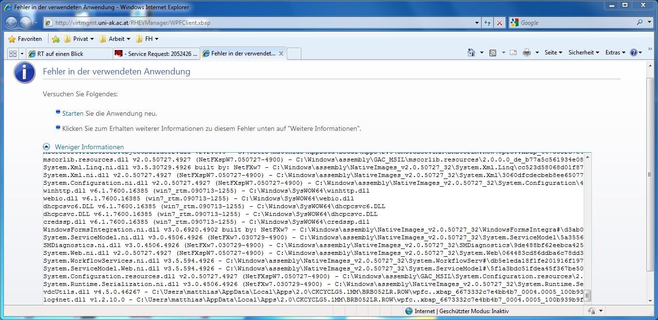 The RHEV-M interface hangs/crashes while trying to access VMs snapshot ...