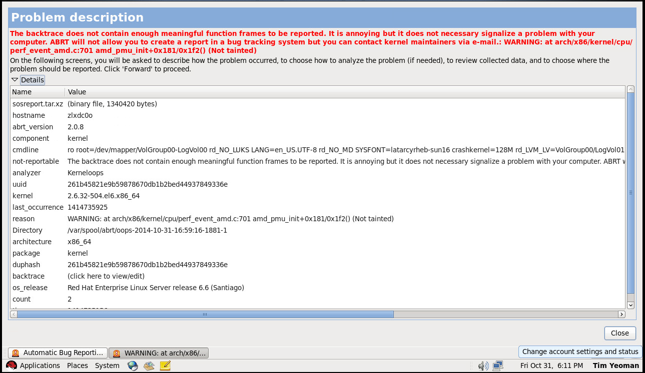 WARNING: at arch/x86/kernel/cpu/perf_event_amd.c:701 amd_pmu_init+0x181 ...