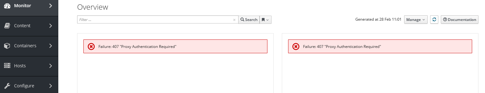 Getting error 407 Proxy Authentication Required on Red Hat Satellite ...