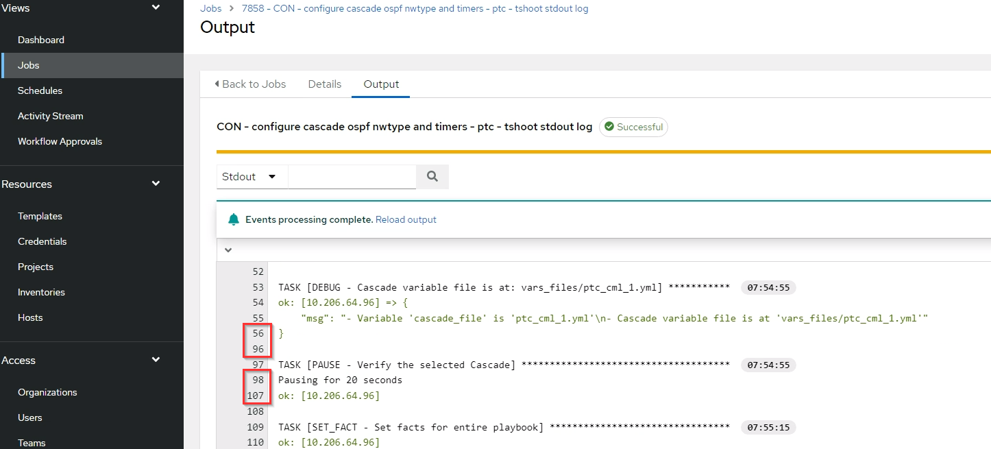 While the job is running, the lines are not updating accurately. - Red ...