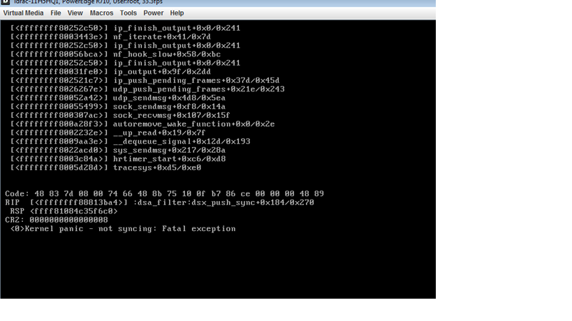 Kernel panic in dsx_push_sync() function of dsa_filter module. - Red ...