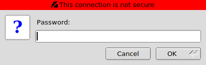 vncviewer always shows the alert “this connection is not secure” - Red ...