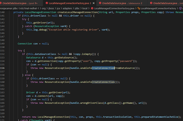 JBoss integration with Oracle UCP datasource have occasional ...