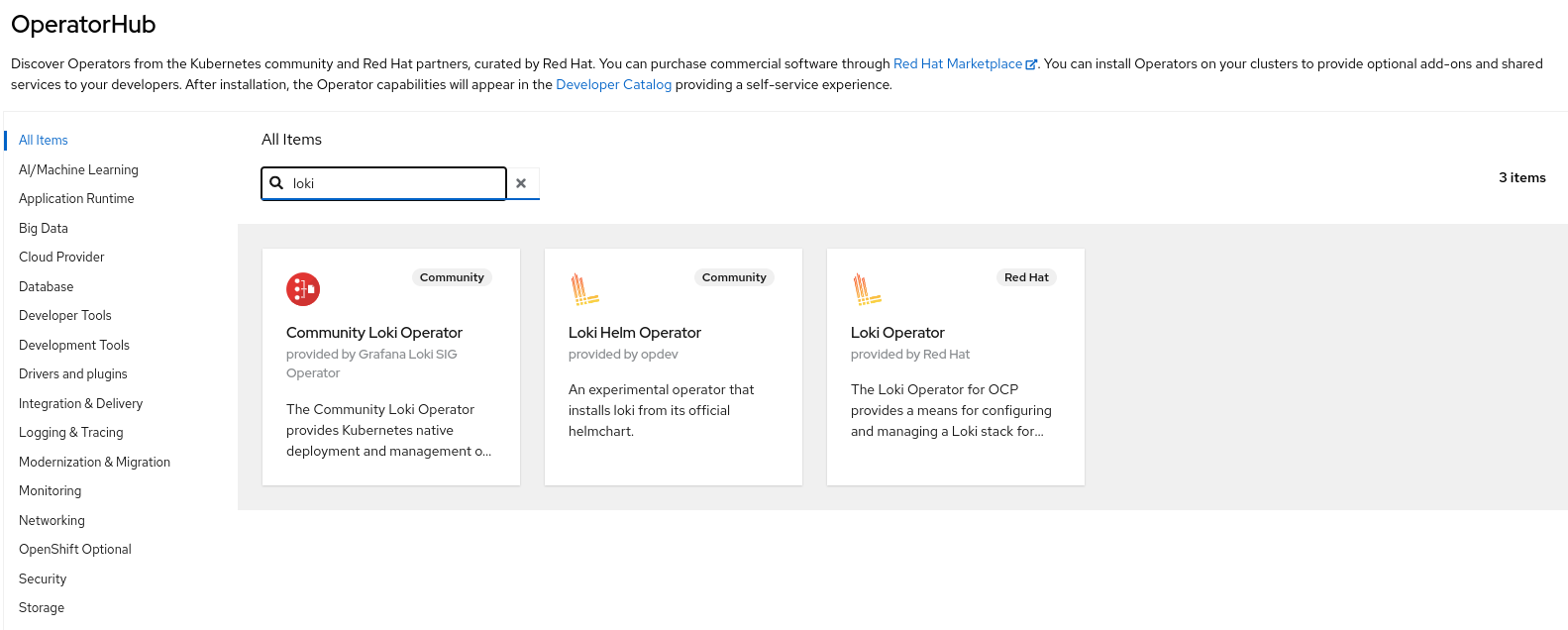 [BUG] Community Loki Operator provided by Grafana Loki being installed ...