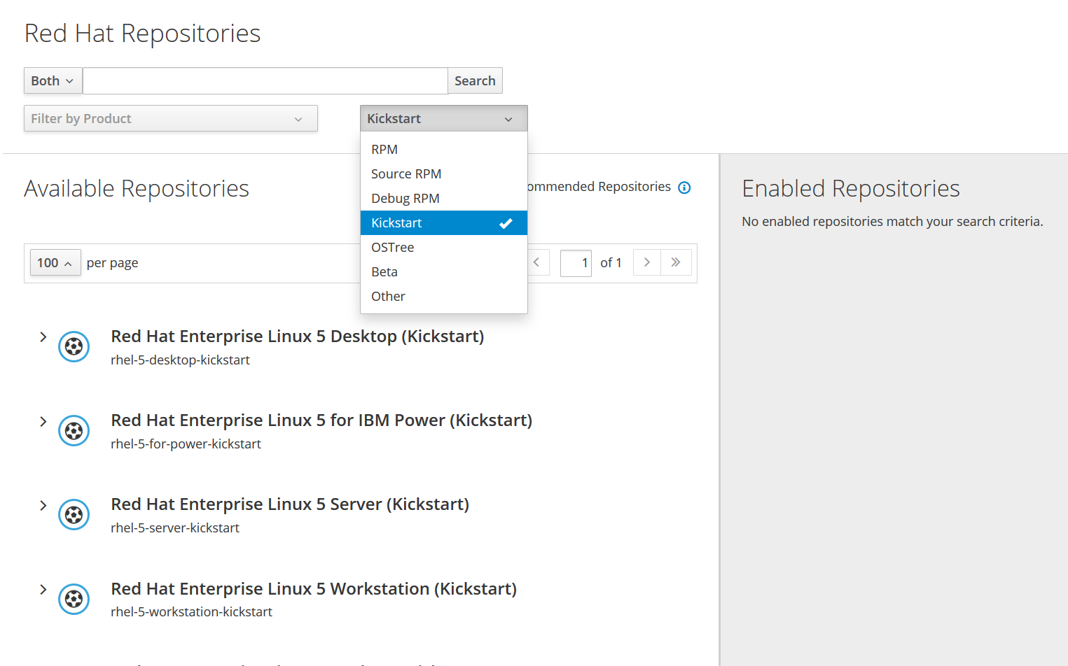 The search filter on Red Hat Repositories page on Satellite GUI doesn't ...