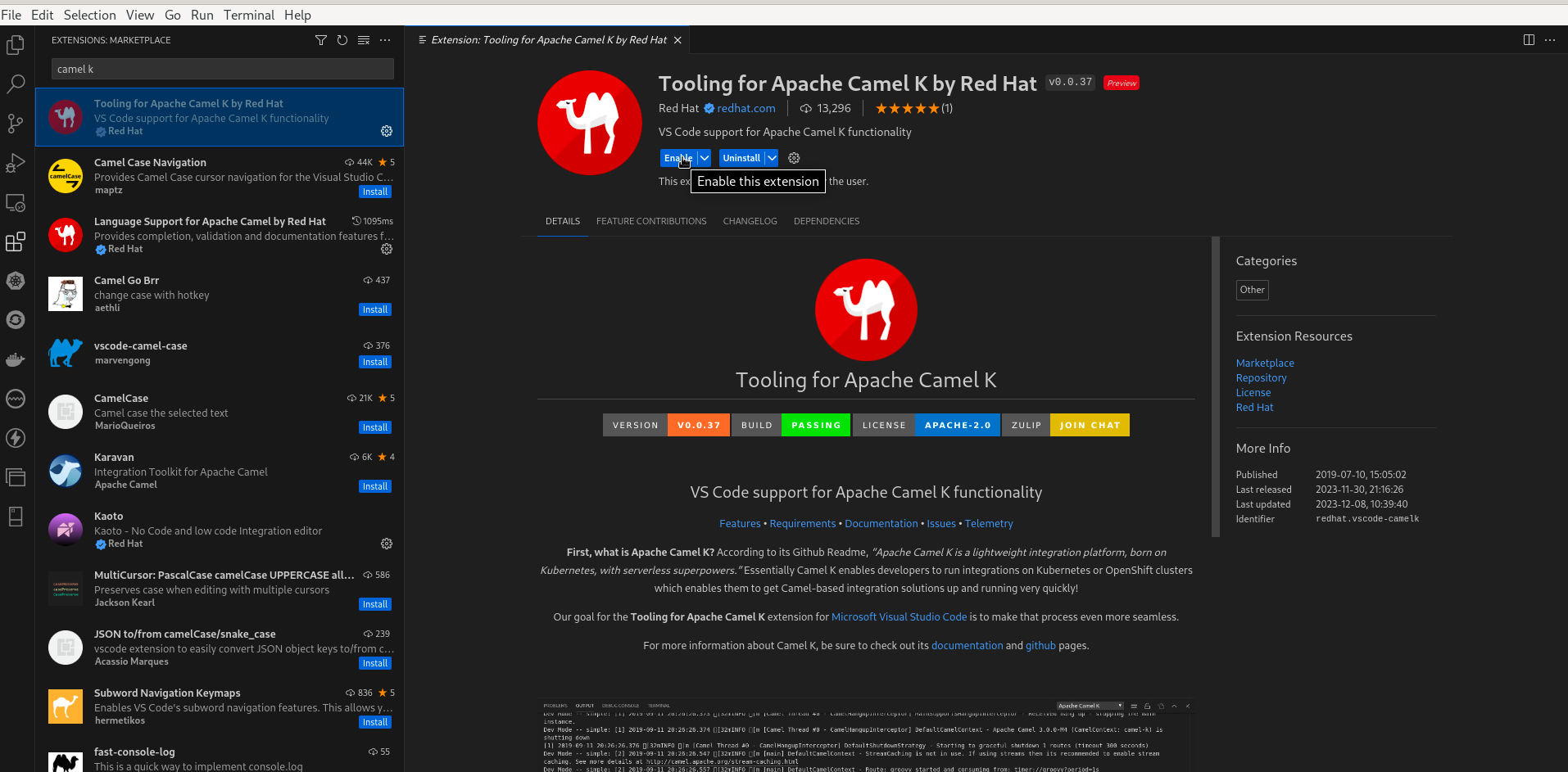 Using VSCode there are errors when opening Camel K code - Red Hat Customer Portal