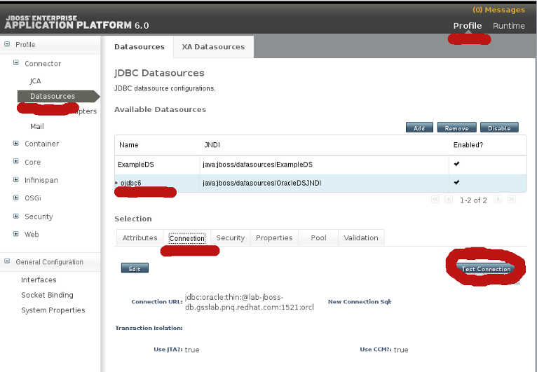 Unable to connect to database from JBoss. - Red Hat Customer Portal
