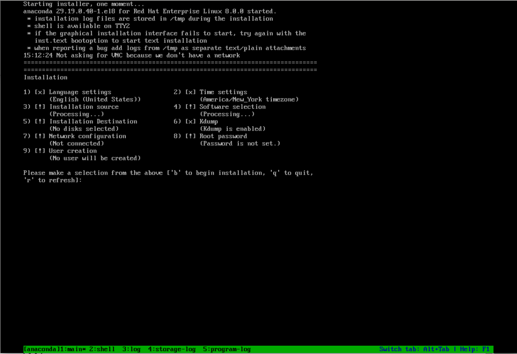 Installing RHEL 8 in Text Mode - Red Hat Customer Portal