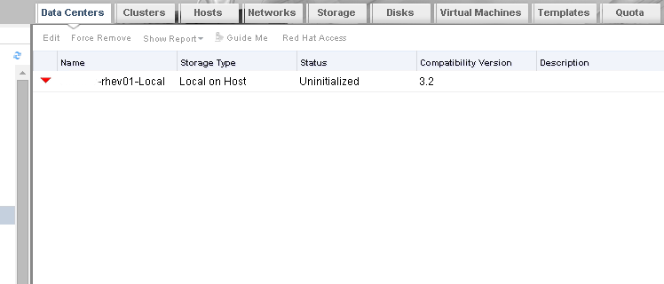 Local storage Data Center is in an "Uninitialized" state - Red Hat ...
