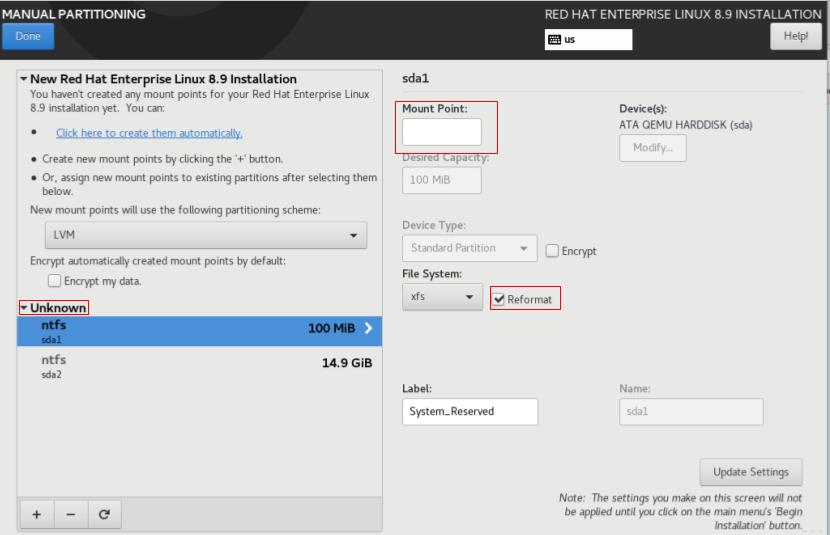 How to install RHEL on a disk with existing partitions - Red Hat ...