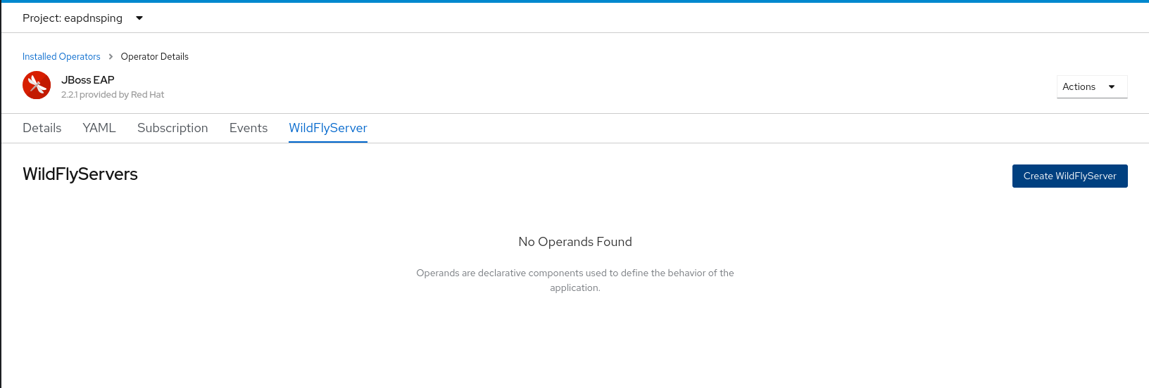 How to deploy Red Hat EAP 7 in OpenShift 4 using Operator - Red Hat Customer Portal