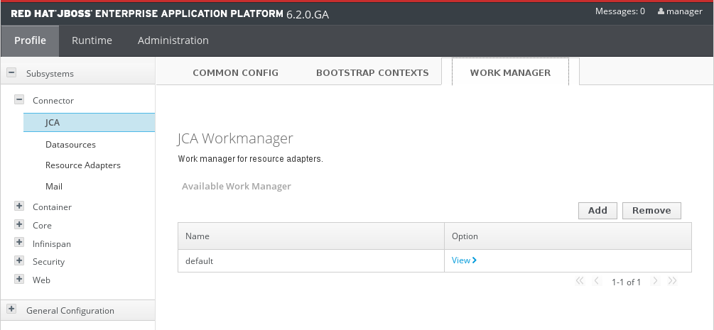 21.2. Java Connector Architecture (JCA) サブシステムの設定 | 管理および設定ガイド | Red Hat JBoss Enterprise ...