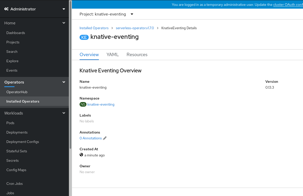 第5章 Knative Eventing のインストール | Serverless のインストール | OpenShift Serverless | 1.28 | Red Hat ...