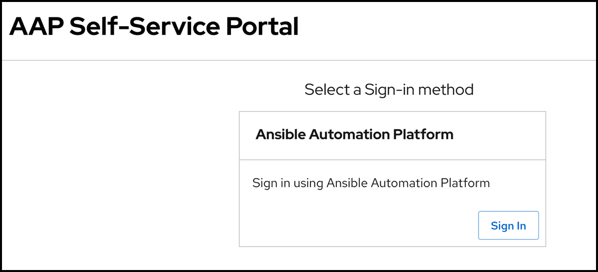 Installing self-service automation portal | Red Hat Ansible Automation Platform | 2.6 | Red Hat ...