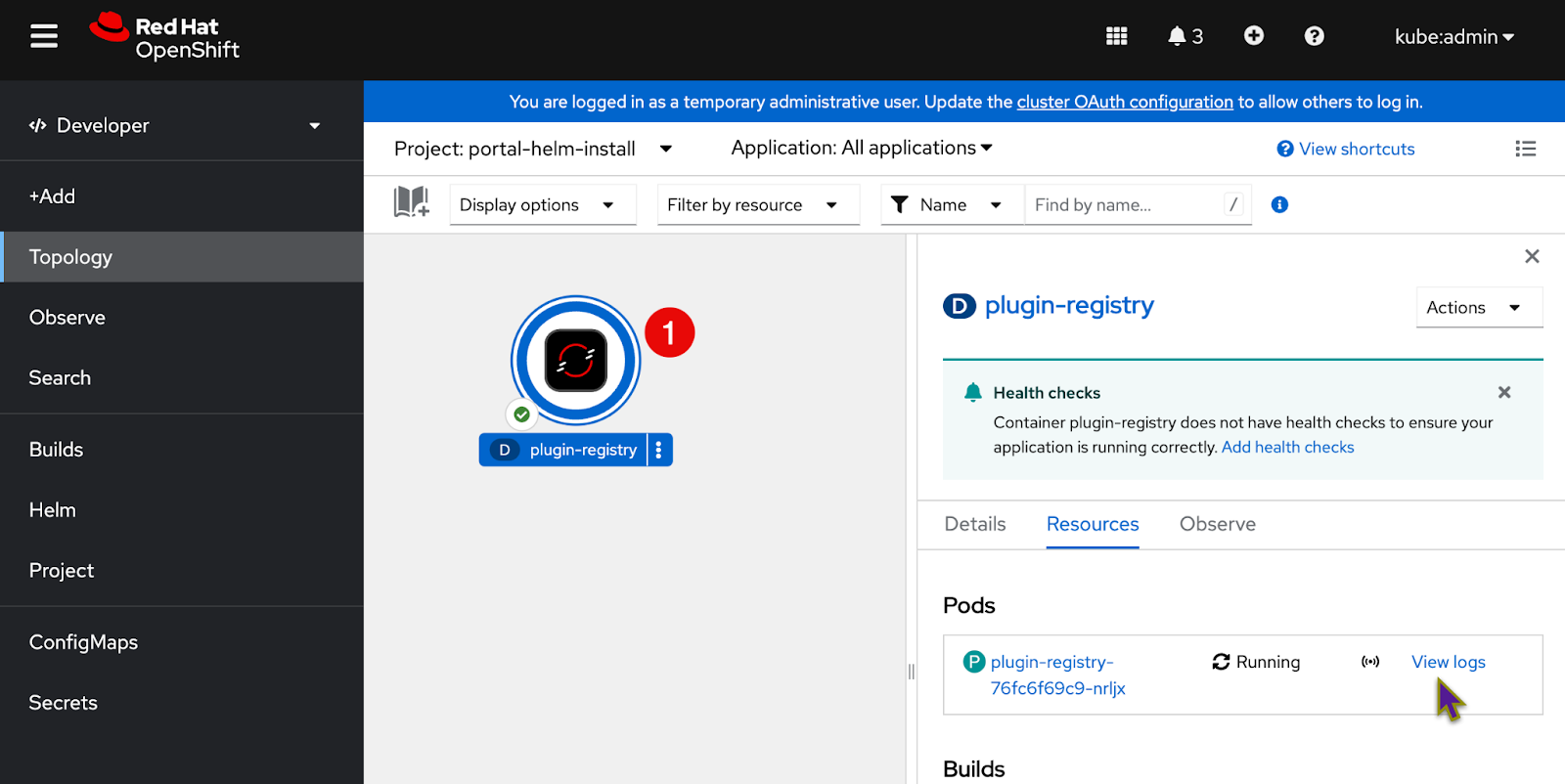 3.7. OpenShift でプラグインレジストリーを作成する | self-service automation portal のインストール | Red Hat Ansible ...