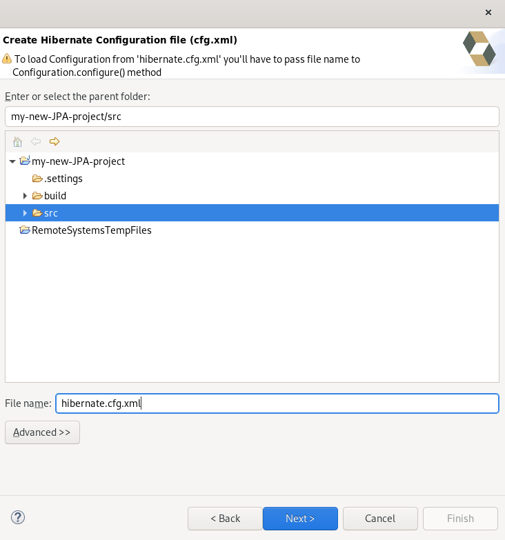 7.5. Hibernate 設定ファイルの作成 | CodeReady Studio ツールのスタートガイド | Red Hat CodeReady Studio | 12.21.3 ...