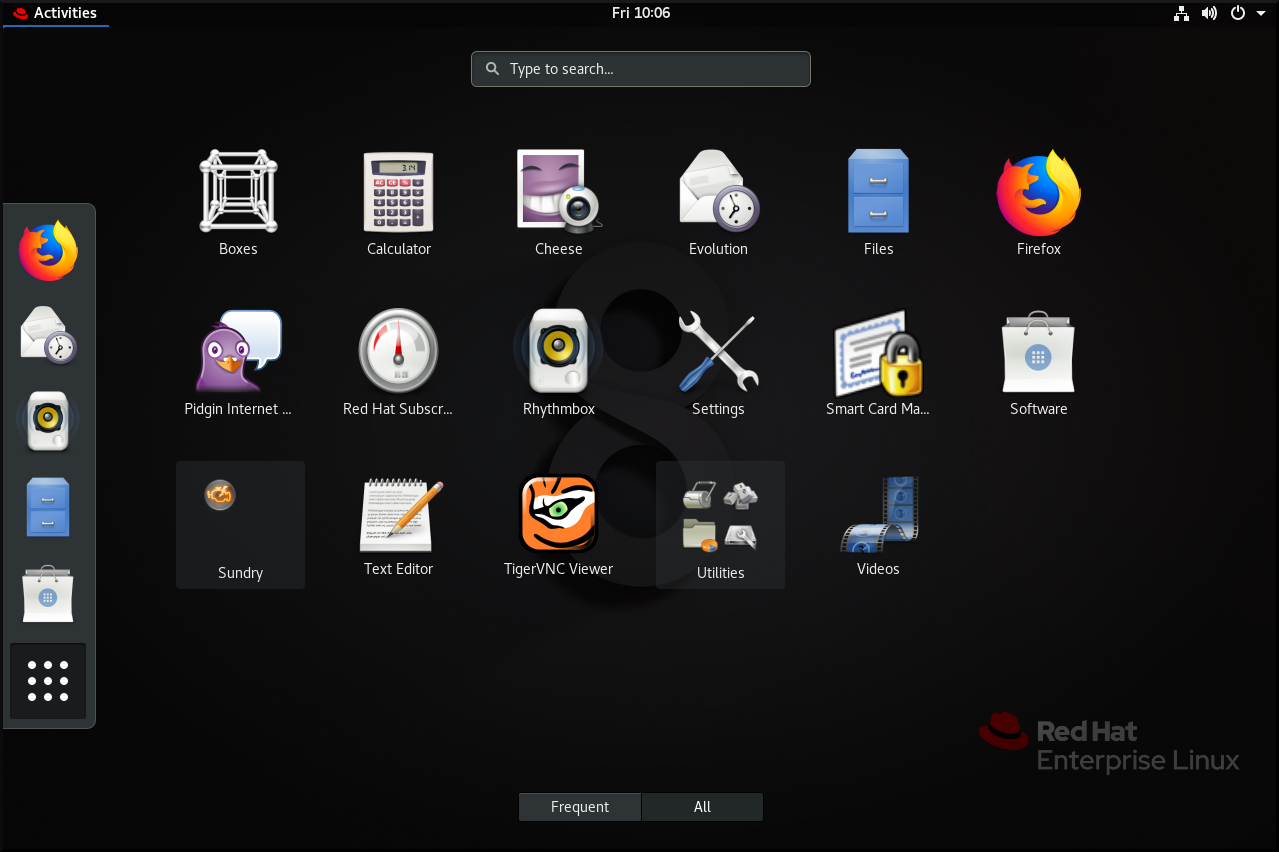 1 3 GNOME Red Hat Enterprise Linux 8 Red Hat Customer 